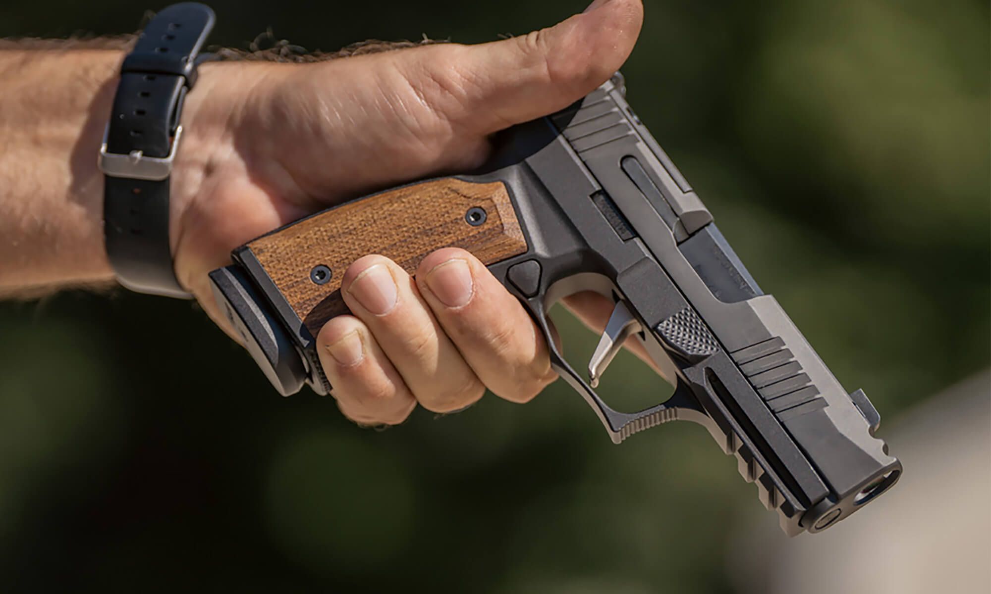 New P365-XMACRO Grip Mod Featuring Teak Sourced from the USS New Jersey