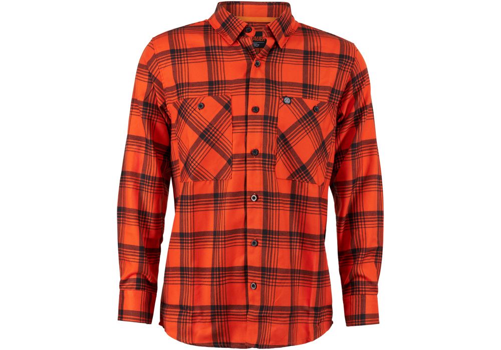DEADEYE ROW FLANNEL BUTTON UP - SIG MARK - ORANGE