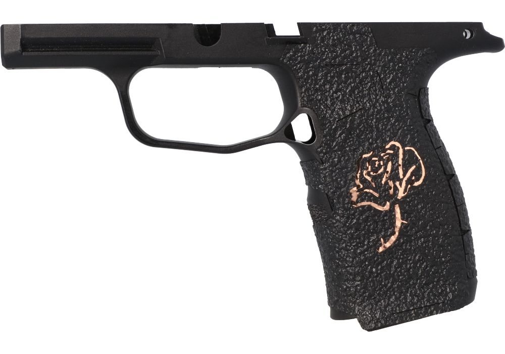 P365X/XL ROSE RUBBER GRIP ENHANCEMENT KIT-BLACK/GOLD