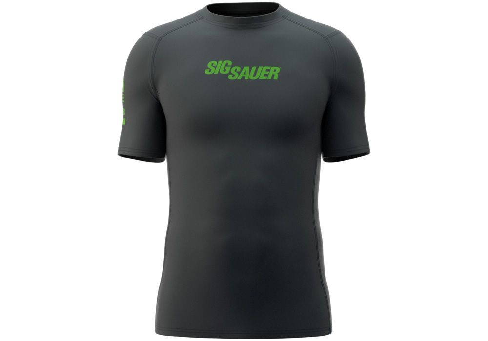 SIG SAUER RASH GUARD - CHARCOAL AND GREEN