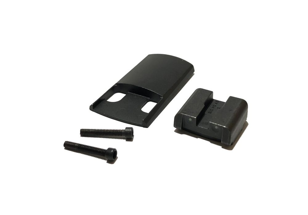 P365X SIGHT PLATE ASSEMBLY WITH ATTACHED XRAY3 NIGHT SIGHT, BLACK