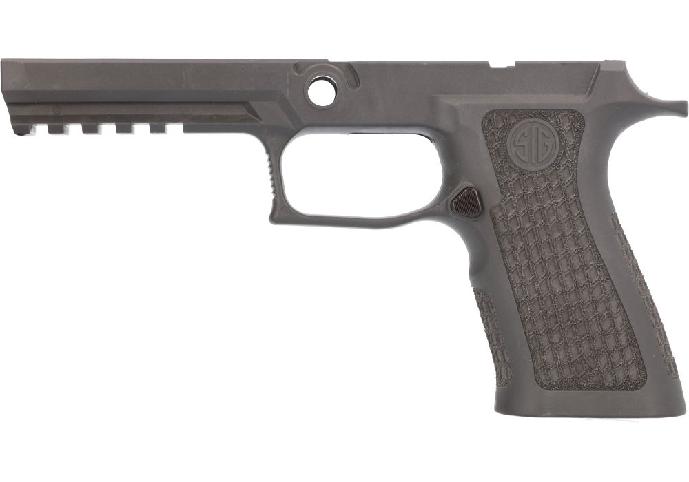 P320 TXG FULL 9MM LASER ENGRAVED GRIP MODULE - GRAY, MEDIUM GRIP