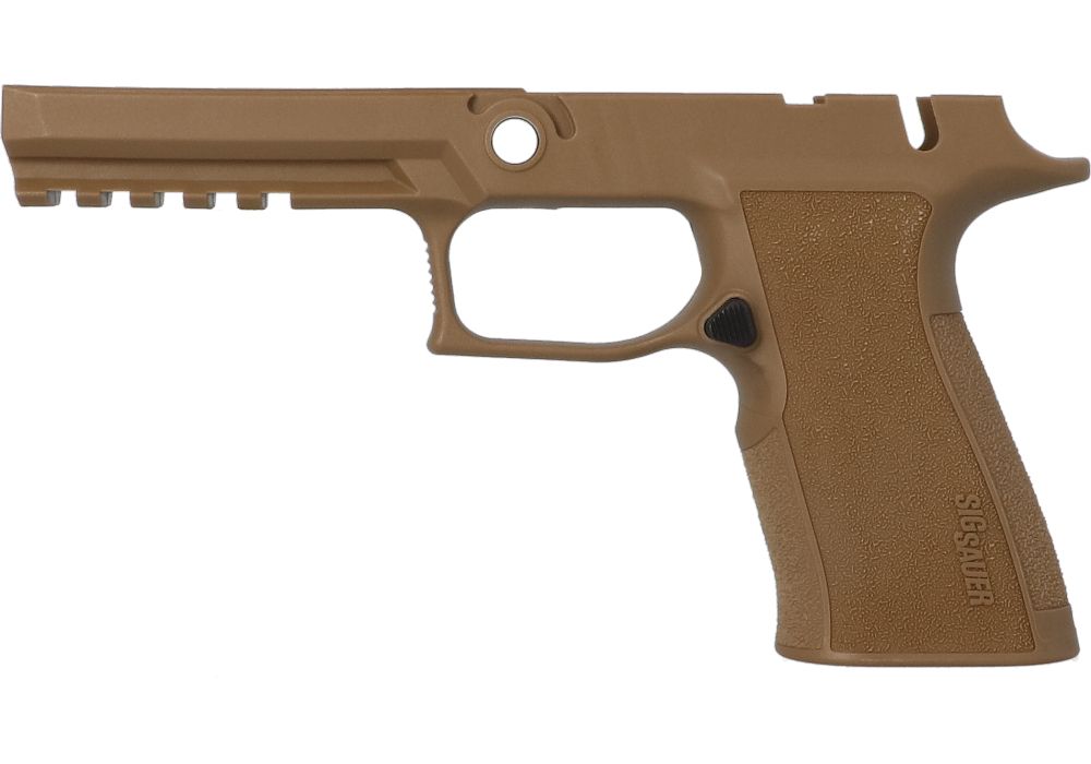 P320/XTEN XFULL 10MM MANUAL SAFETY GRIP MODULE - COYOTE TAN, MEDIUM GRIP