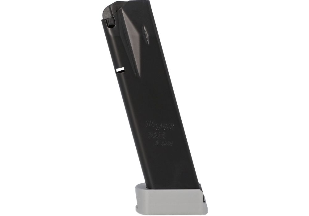 P226 9MM 20RD PREMIUM EXTENDED MAGAZINE-SILVER BASEPAD