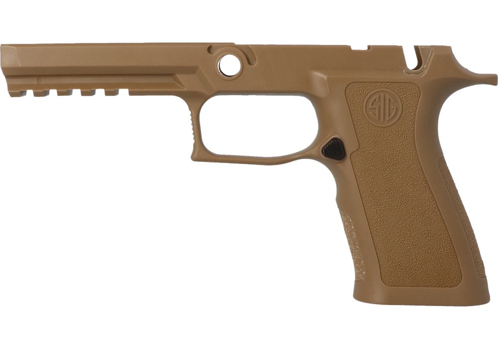 P320 XFULL 9MM/40/.357 MANUAL SAFETY GRIP MODULE - COYOTE TAN, MEDIUM GRIP