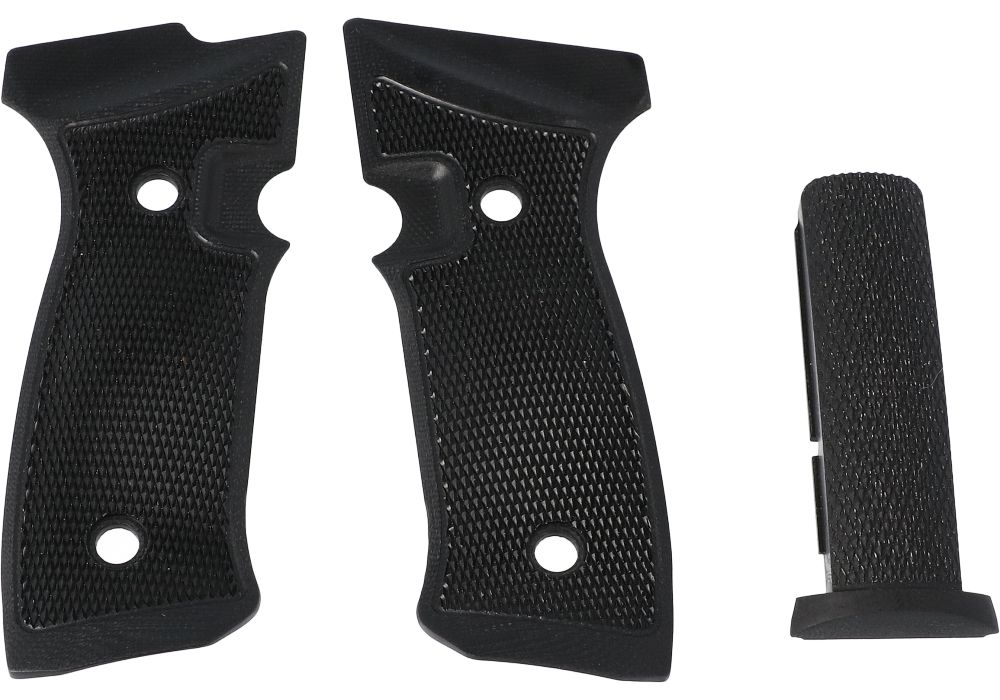 P320-AXG GRIP PANEL SET PALM SWELL, INTEGRATED MAGWELL, G10, BLACK, HOGUE