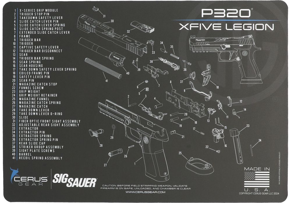 P320-XFIVE LEGION GUN MAT - CERUS GEAR