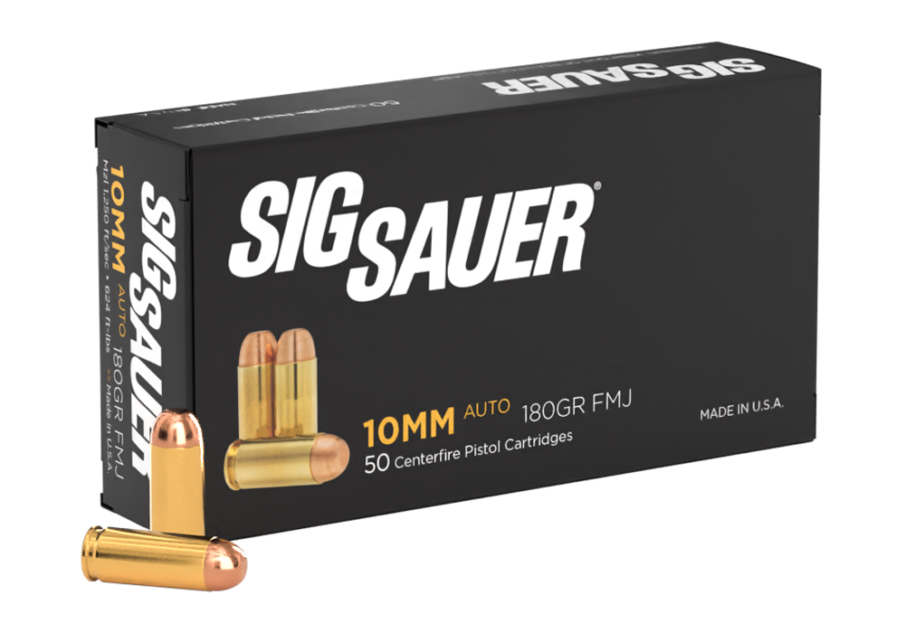 10mm 180gr Elite Ball FMJ Ammunition - box of 50 | SIG SAUER