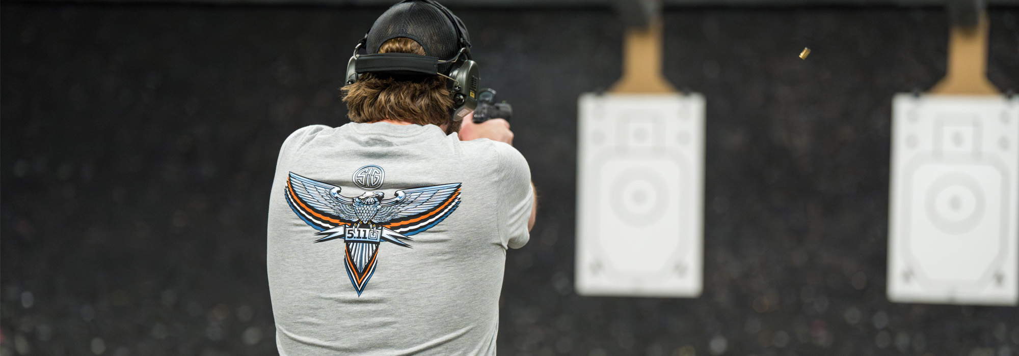 5.11 SIG SAUER CHROME EAGLE - MEN'S GRAY T-SHIRT