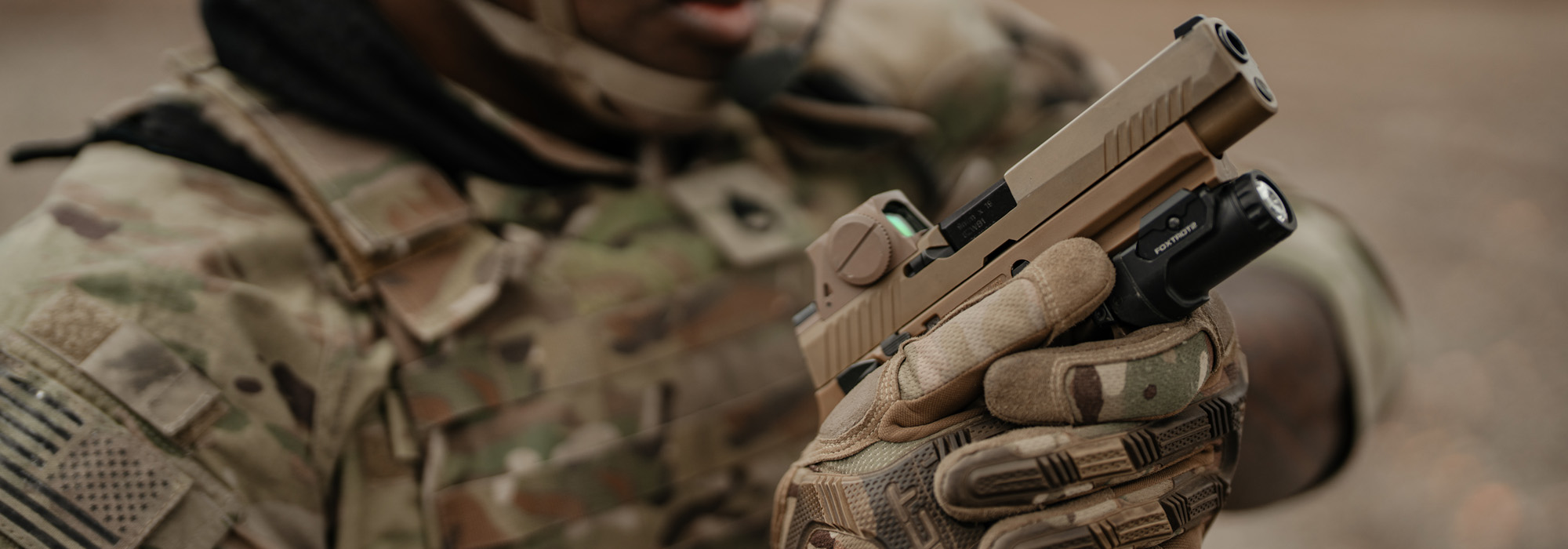 P320-M17 9MM 4.7" SLIDE ASSEMBLY, ROMEO-M17, COYOTE