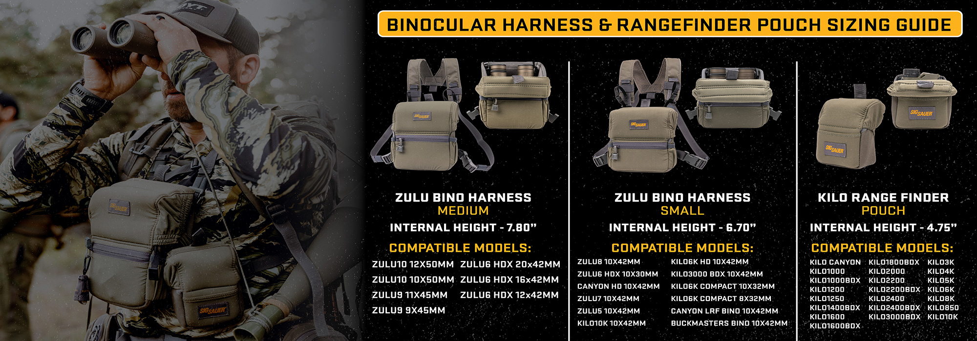 SIG SAUER BINOCULAR HARNESS - RANGER GREEN